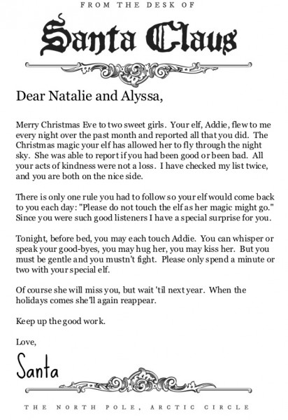 From the Desk of Santa Claus Letterhead: Perfect for an Elf on the ...