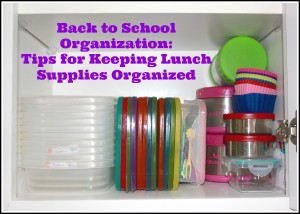 Back to School Organization: Keeping Lunches Organized