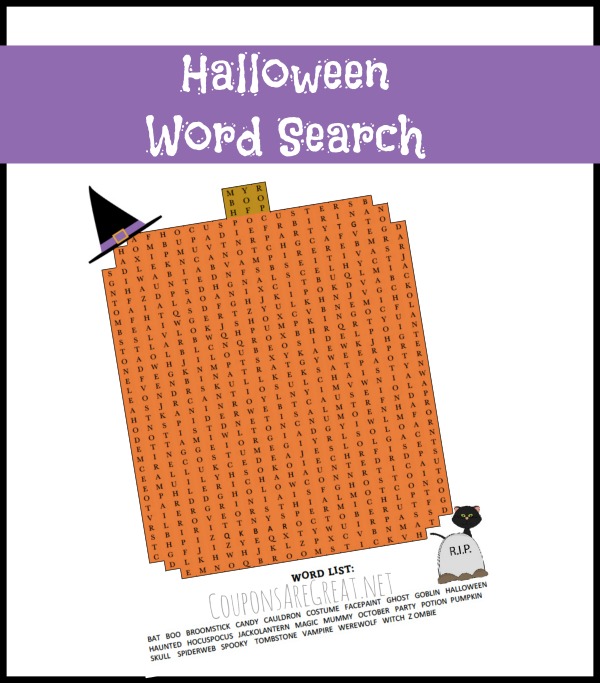 Halloween Word Search