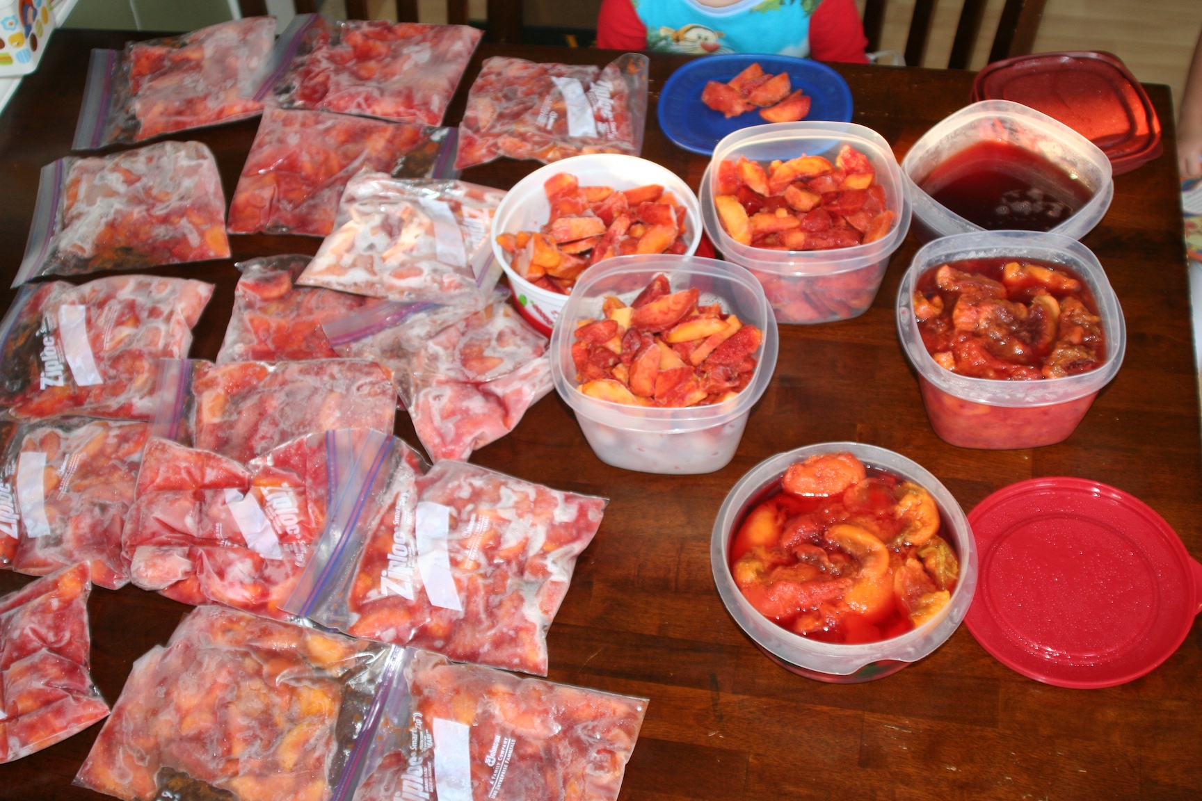 How to freeze peaches