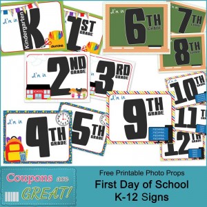 Back to School Printable: Free First Day of School Signs