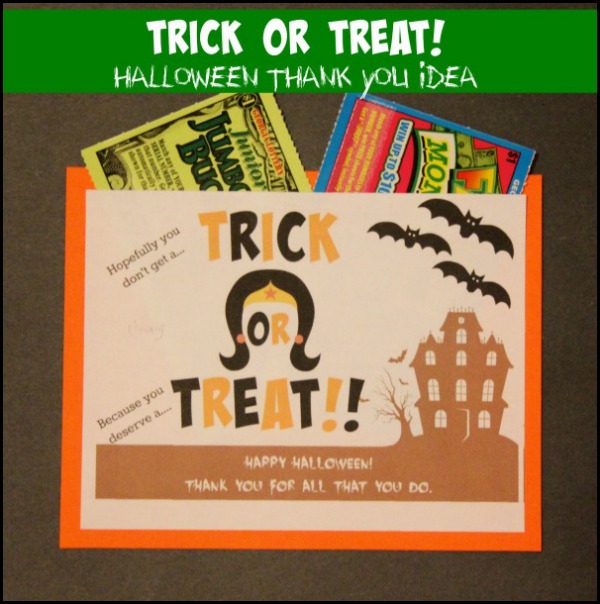 Printable Halloween Thank You Note: Perfect for Teacher Appreciation